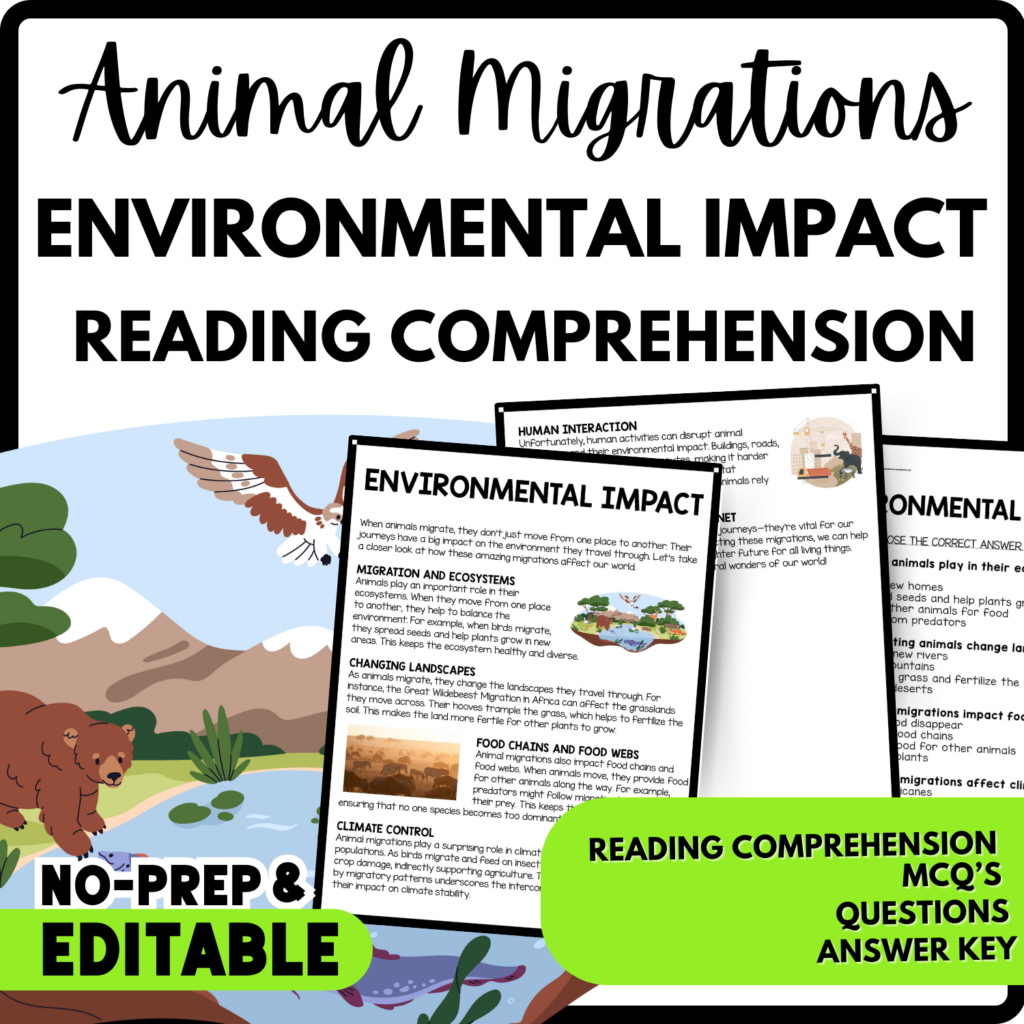 Environmental Impact Reading Comprehension Worksheet - Teachers Stock