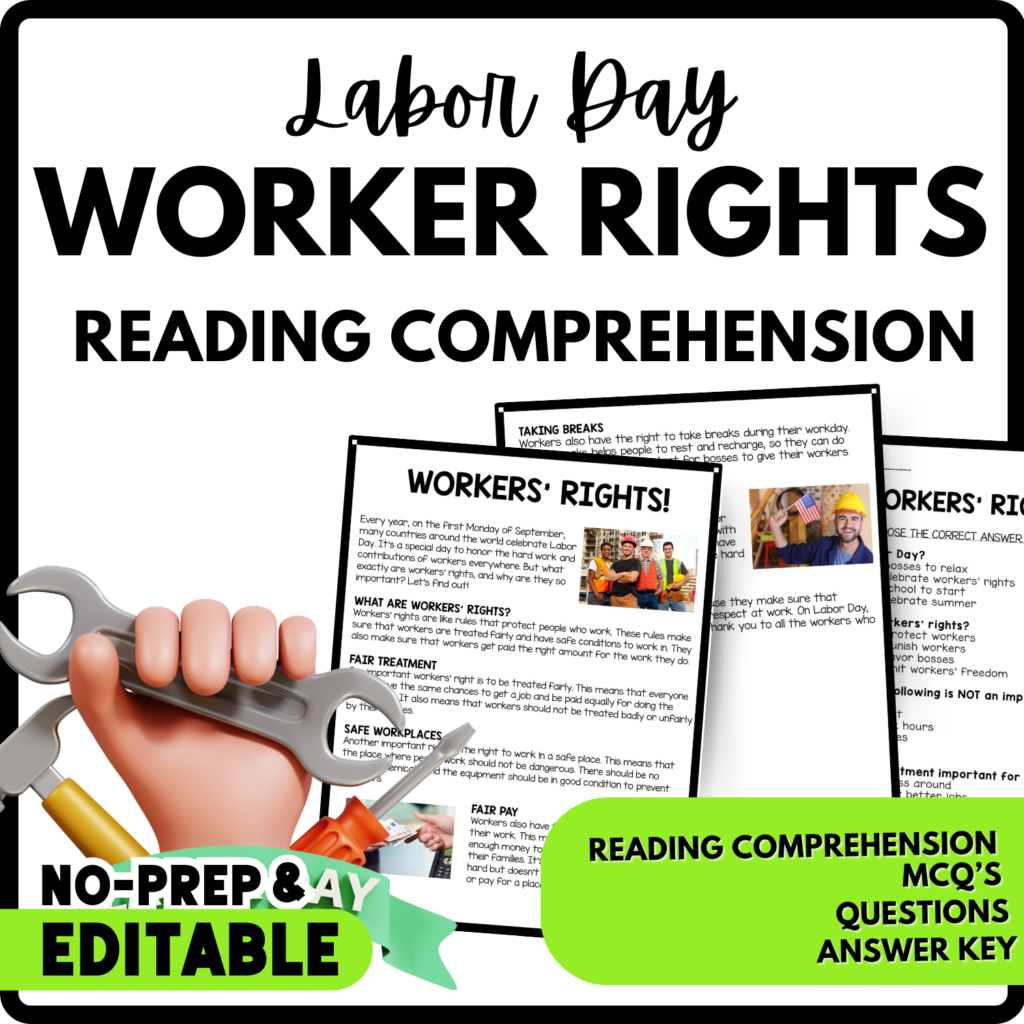 Worker Rights Reading Comprehension Worksheet - Teachers Stock
