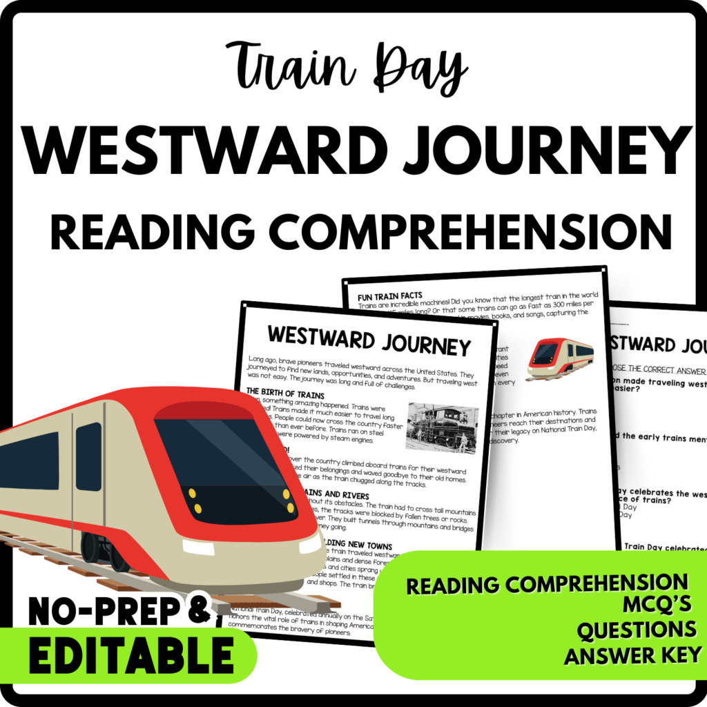 Westward Journey Reading Comprehension Worksheet - Teachers Stock